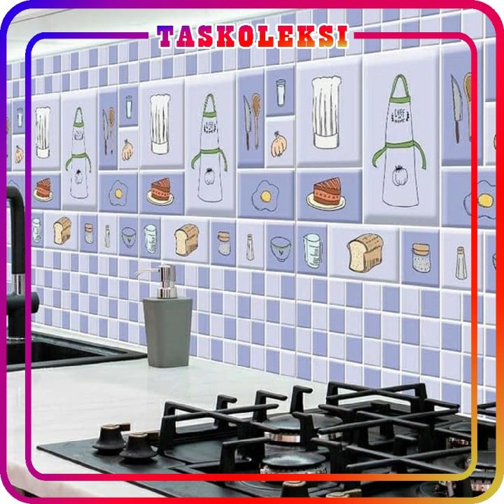 TK WALLSTIKER DAPUR Wallpaper Stiker Kitchen Sticker MURAH ANTI AIR ...