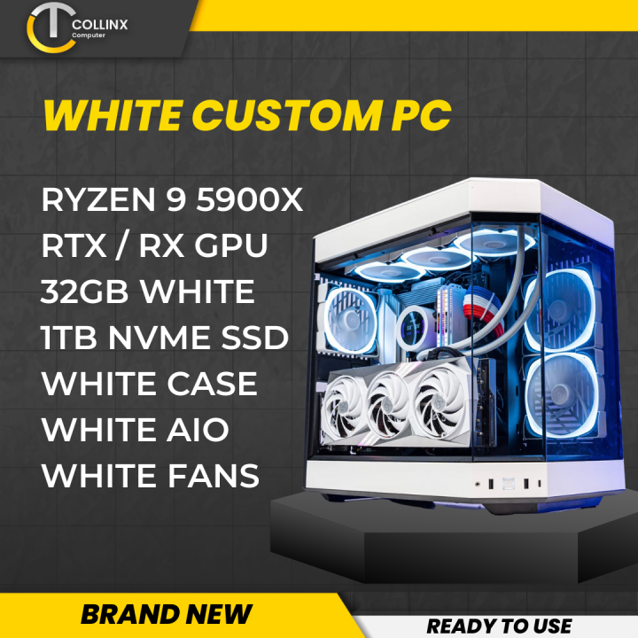 [ WHITE PC BUILD G ] AMD RYZEN 9 5900X CPU Desktop Package with GPU ...