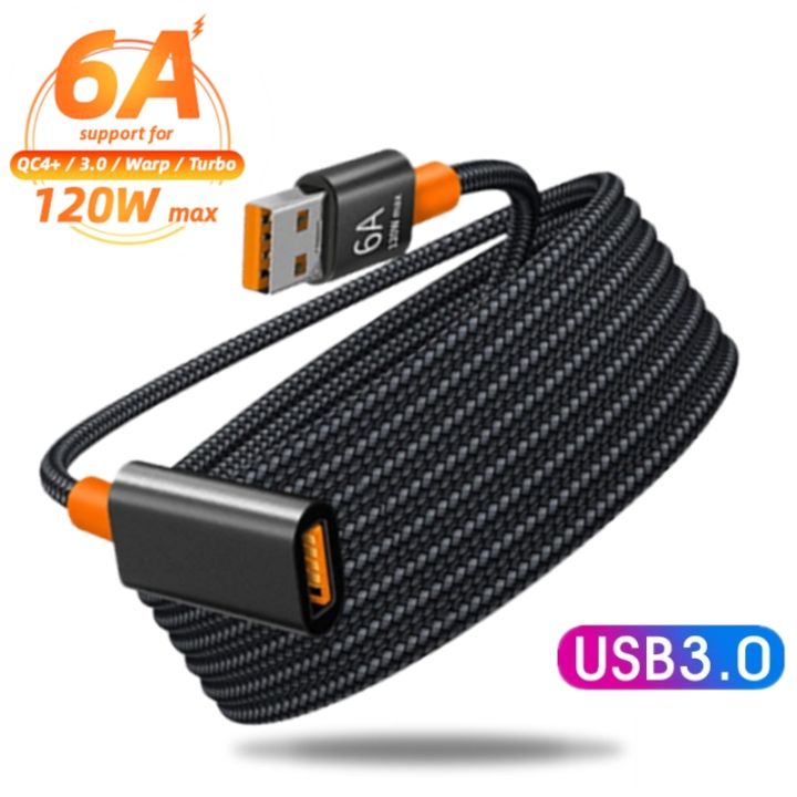 USB 6A 3.0สายพ่วงหญิงถึงชายสายต่อไฟสายสำหรับข้อมูลกล้องคอมพิวเตอร์สายเคเบิลทีวี1M/1.5M | Lazada ...