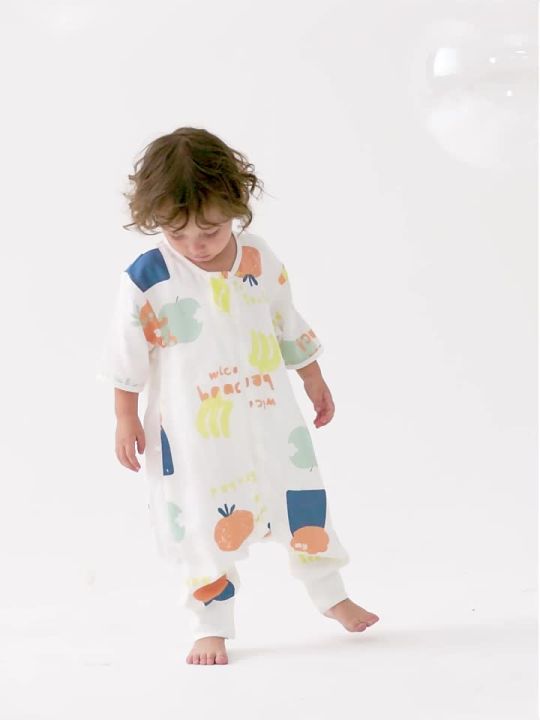 วิลเบอร์รู （WELLBER） ถุงนอนเด็กหน้าเด็ก 4 หลังจากที่ 2 ผ้ากอซผ้าฝ้ายไม้ ...