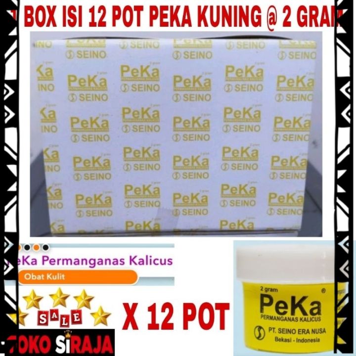 1 BOX PEKA 2 GRAM 12 PC / PEKA KUNING SERBUK PEKA 1 BOX ISI 12 POT OBAT ...