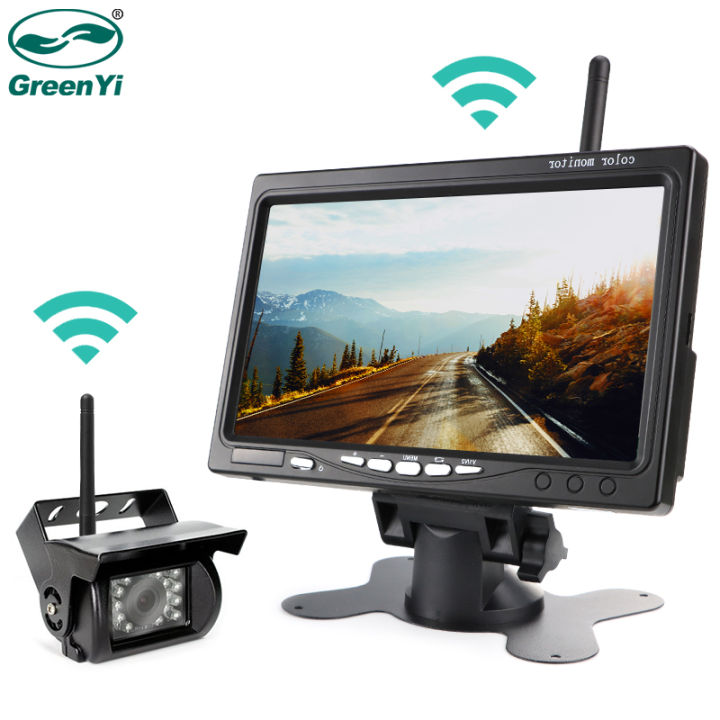 GreenYi Wireless 7 inch Car Monitor Screen Rear View Camera For Truck ...