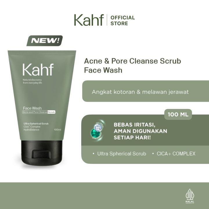 Kahf Acne Pore Cleanse Scrub Face Wash 100 ml | Lazada Indonesia