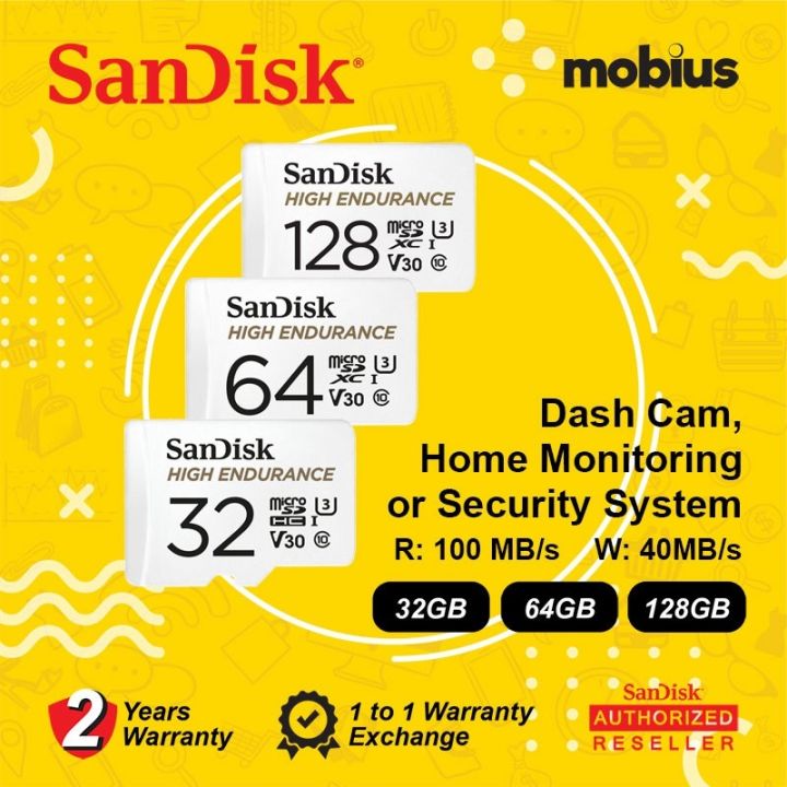 Sandisk 32/64/128GB High Endurance Class 10 U3 V30 Micro SD Card | Lazada