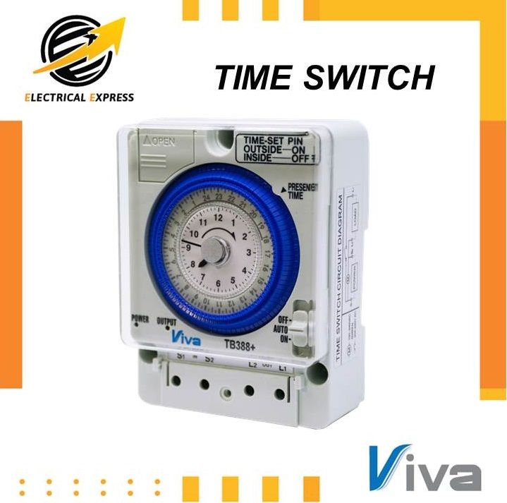 VIVA TB388+ ไทม์เมอร์ (Timer Switch) นาฬิกาตั้งเวลา 24 ชั่วโมง รุ่น ...