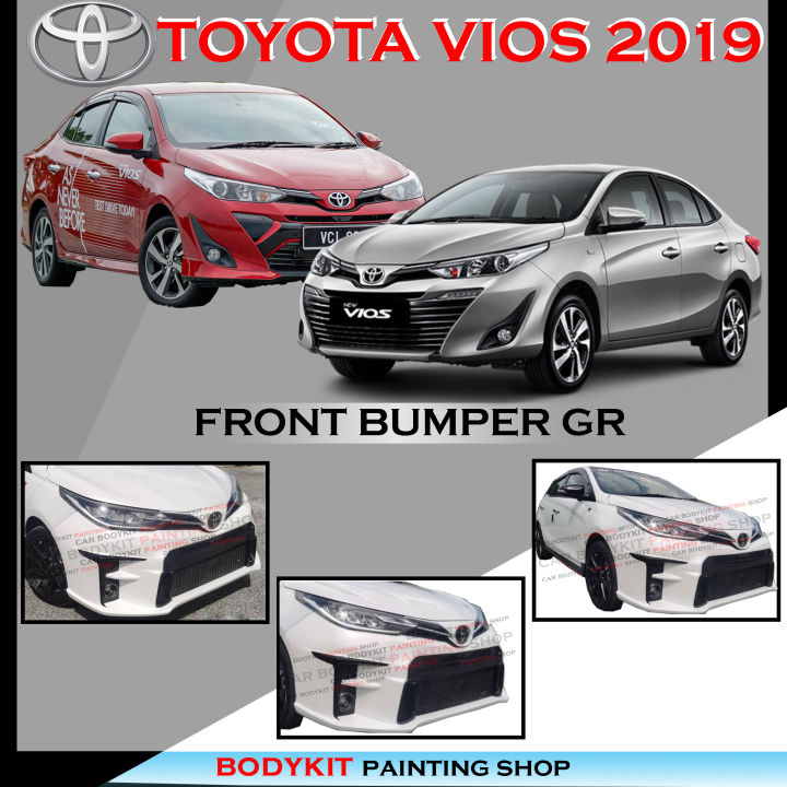 TOYOTA VIOS 2019 + GR SPORT STYLE FRONT BUMPER DEPAN -MATERIAL FIBER ...