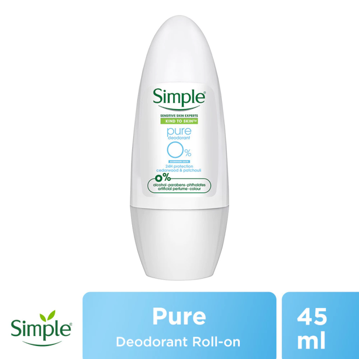 Simple Deodorant Roll-On Pure Anti Perspirant 45ml | Lazada Indonesia