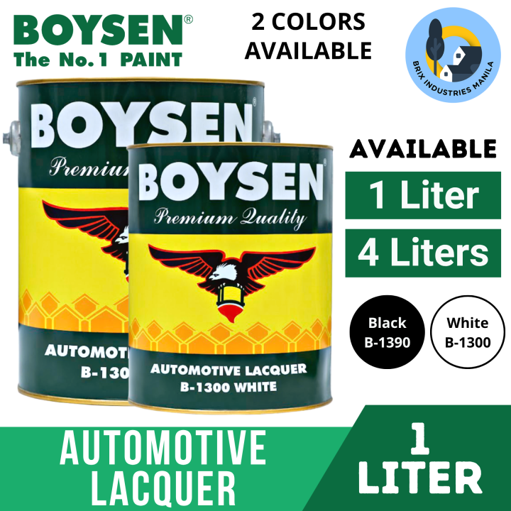 Boysen Automotive Lacquer White or Black 1 Liter or 4 Liters (Gallon ...