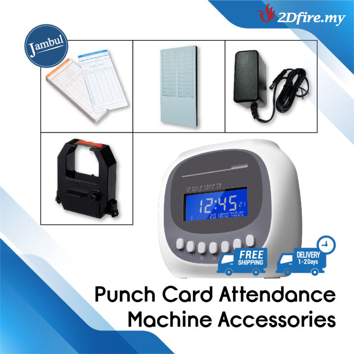 Punch Card Machine Attendance Machine Accessories Punch Card Ink Ribbon ...
