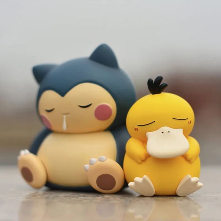Anime Pokemon Figures Toys Sleep Starry Dream Series Psyduck Snorlax ...