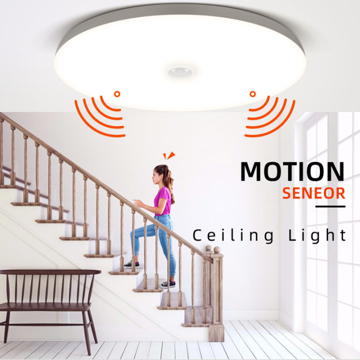 Led Ceiling Lamp PIR Motion Sensor Ceiling Night Light 15/20/30/40W ...