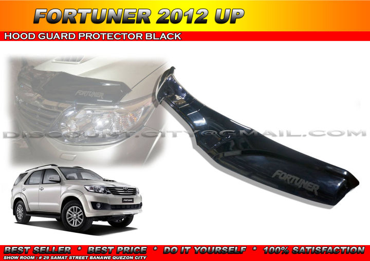 TOYOTA FORTUNER 2012 2013 2014 2015 HOOD GUARD PROTECTOR GLOSSY BLACK ...