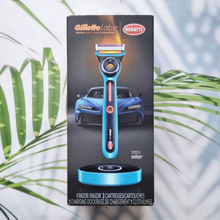 ยิลเลตต์ ชุดมีดโกน GilletteLabs Heated Razor Starter Kit Bugatti ...