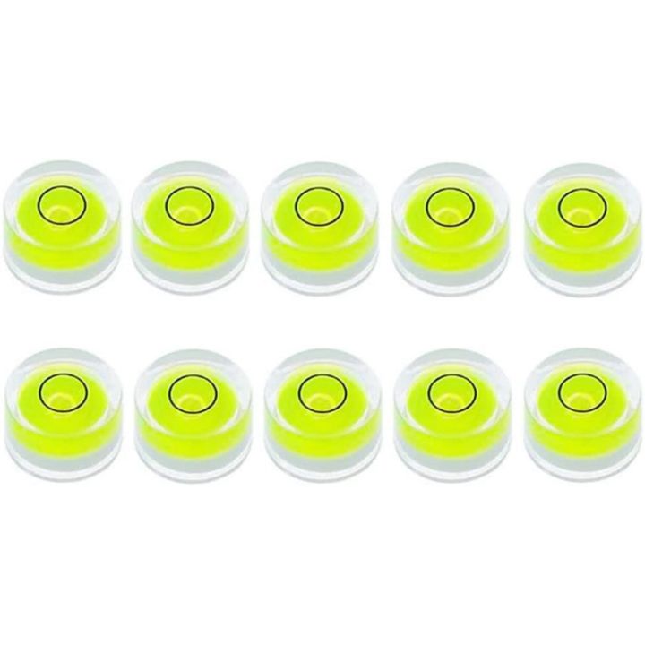 10Pcs Mini Bubble Spirit Level 10X6mm Circular Bullseye Bubble Levels ...