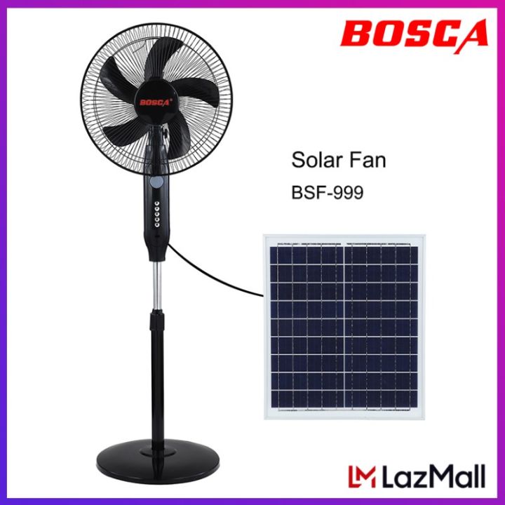 BOSCA 16 Inch 12v DC Standing Solar Powered Outdoor Rechargeable Solar ...