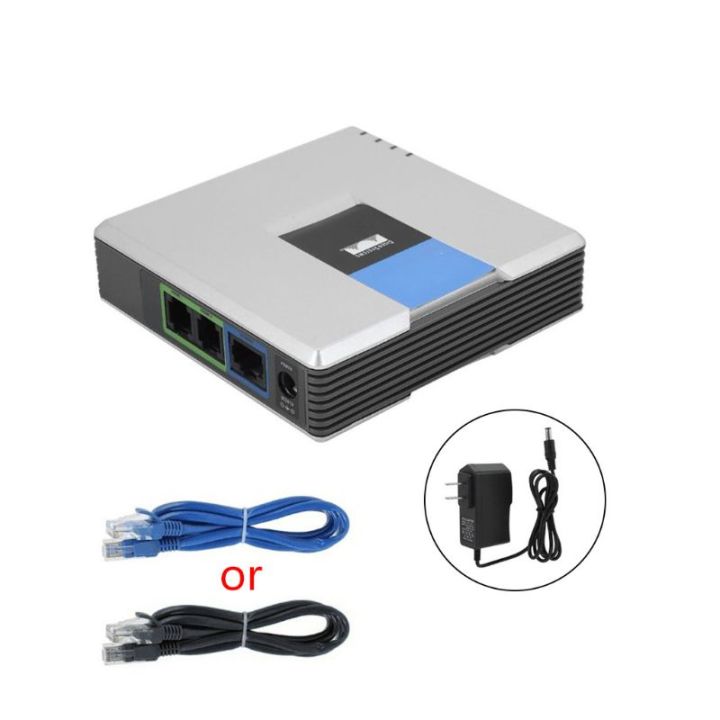 1Set VOIP Gateway 2 Ports SIP V2 Protocol Internet Phone Voice Adapter ...