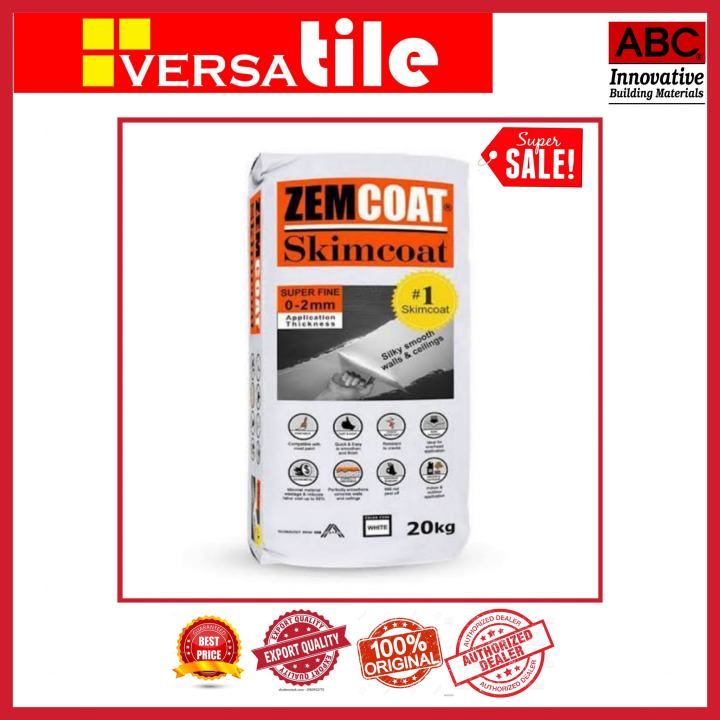 ABC Zemcoat Superfine, Original, Water Resistant. Number 1 Skimcoat in ...