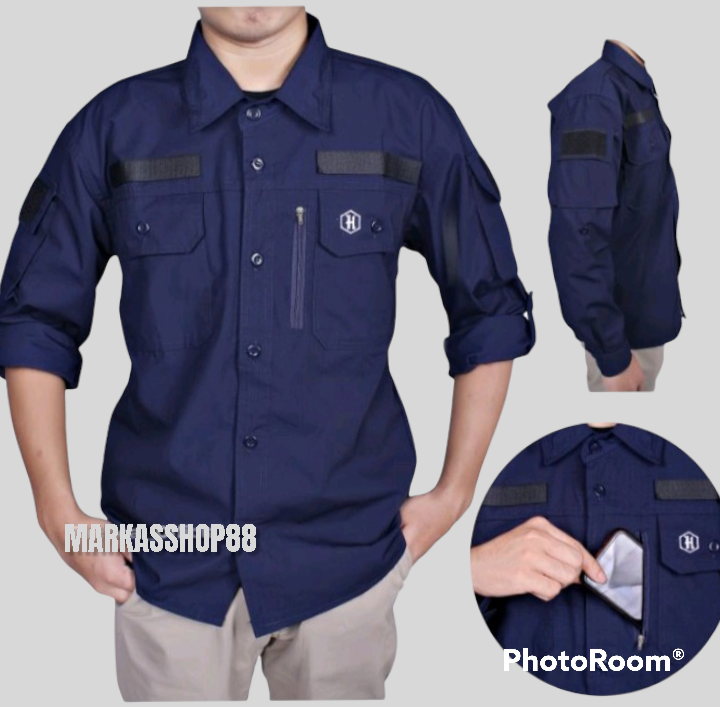 kemeja lapangan tactical outdor terbaru / kemeja tactical pria lapangan hexagon / kemeja ...