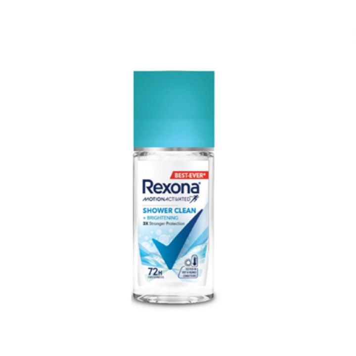 Rexona Women Rollon Shower Clean Glass 45Ml เรโซนา ชาวเวอร์คลีน ขวดแก้ว ...
