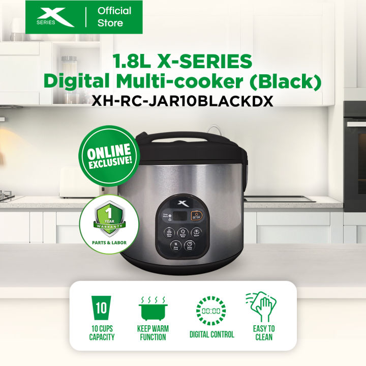 Xtreme/X-SERIES 1.8L Digital Rice Cooker Multi-cooker 10 Cups Capacity ...