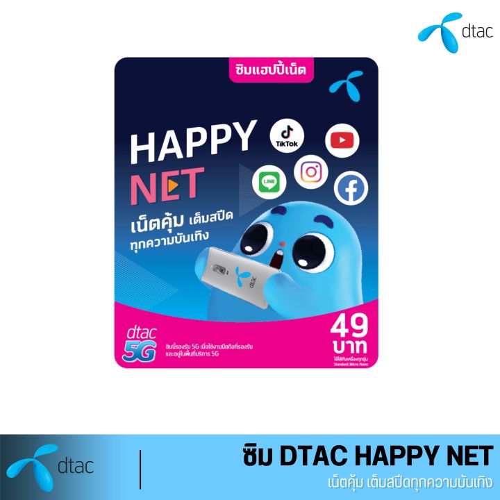 ซิม DTAC ลงทะเบียนก่อนใช้งาน ดีเเทคเเฮปปี้เน็ต ดีเเทคเมียนมา ระบบเติม ...