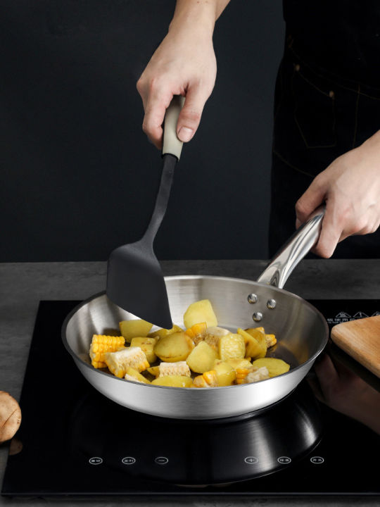 Konco Stainless Steel flat Pan Frying Pan Deep Skillet Pan Saute Pan ...