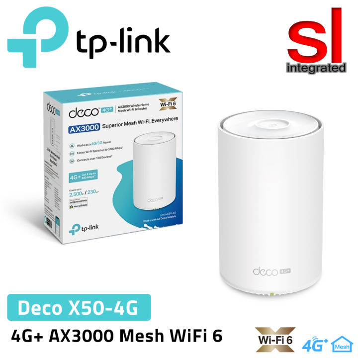 TP-Link Deco X50-4G 4G+ AX3000 Whole Home Mesh WiFi 6 Router | Lazada TP-Link Deco X50-4G 4G+ AX3000 Whole Home Mesh WiFi 6 Router | Lazada