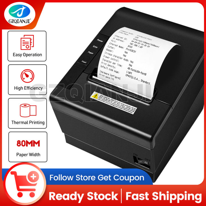 3inch POS Printer Auto-cutter 80mm Thermal Printer Receipt Ticket Bill ...