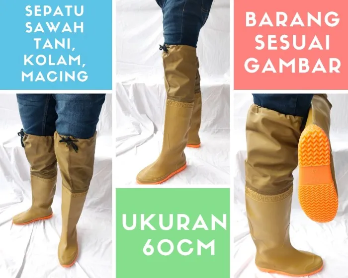 SEPATU BOOT SAWAH / LADANG / KOLAM PANJANG 60CM - ALSAKI7 | Lazada ...
