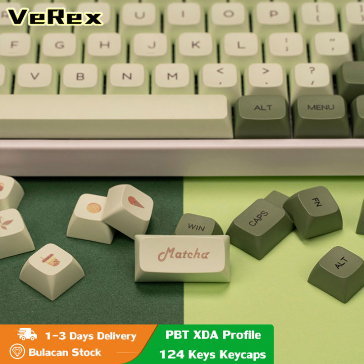 Verex Matcha Theme 124 Keys Keycaps For Mechanical Keyboard Sublimation ...