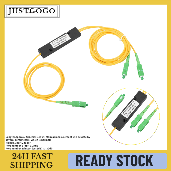 Justgogo SC APC 1X2 PLC Singlemode Fiber Optical Splitter SC/UPC PCL ...