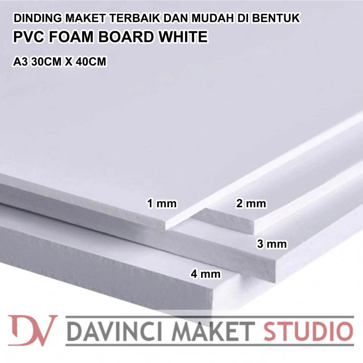 A3 PVC Foam Board - Karton PVC 1mm 2mm 3mm 4mm - 30cm x 40cm | Lazada ...