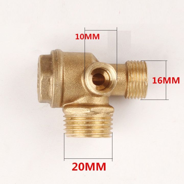 Tool Nest 3 Way 3-Port Male Thread Air Compressor Check Valve Thread ...