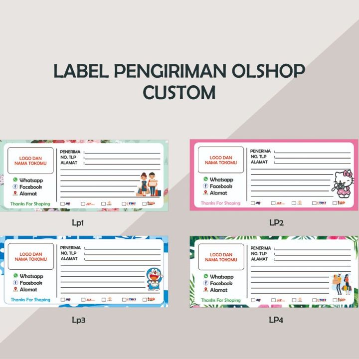 Label pengiriman paket 200 lembar / Label pengiriman olshop | Lazada ...