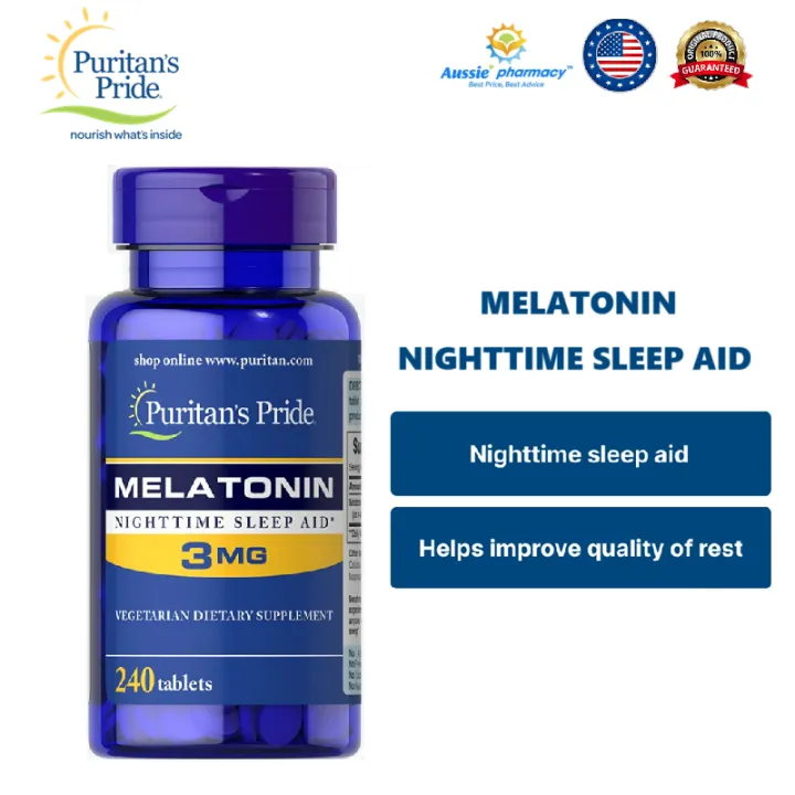 Puritan's Pride Melatonin Sleep Aid, Dietary Supplement, Rapid Release ...
