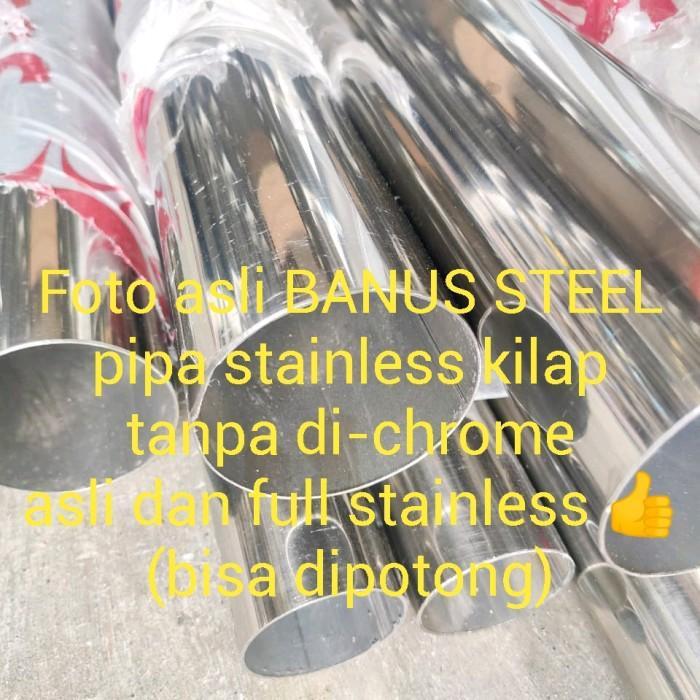 PIPA STAINLESS 304 3/8" INCH X 6 METER TEBAL 1 MM ORNAMEN MIRROR ...