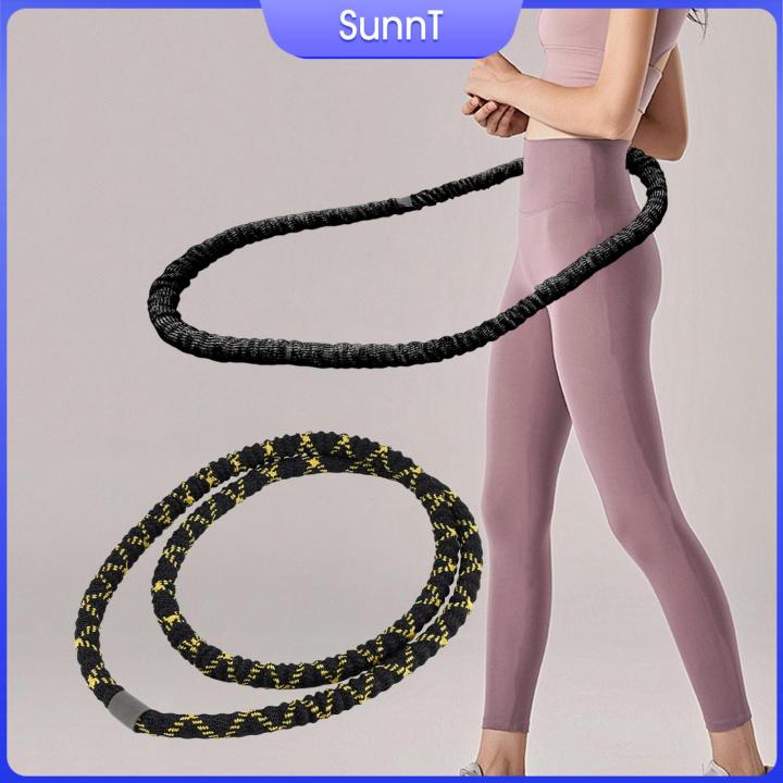SunnT Weighted Soft Spring Hula Hoop Abdominal Workout Hoop Comfortable ...