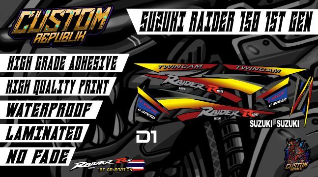 Suzuki Raider 150 1st Generation Decals Set | Lazada PH