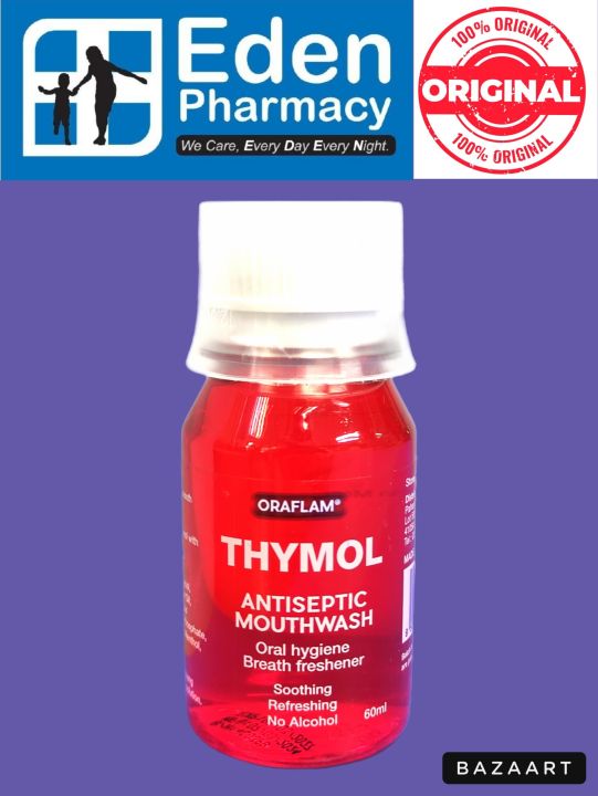 Oraflam Thymol Antiseptic Mouthwash ( 60ml ) | Lazada