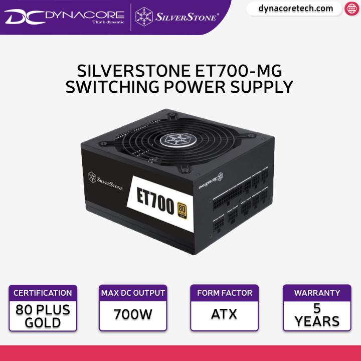 DYNACORE - SilverStone ET700 80 PLUS Gold 700W modular cable ATX switching power supply ET700-MG ...
