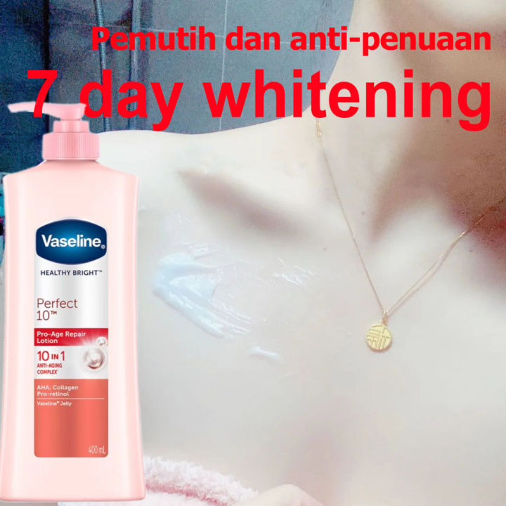 Vaseline Lotion Healthy Bright Perfect 10 Pro-Age Repair Healthy Bright ...