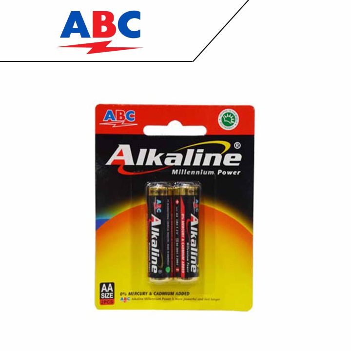 ABC Alkaline Baterai AA Set (Isi 2) LR-06 Hitam (Blister Pack) | Lazada Indonesia