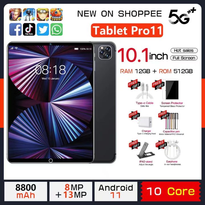 Original tablet Galaxy Pro11 i pad 11.6inch 12+512GB Large Screen PC ...