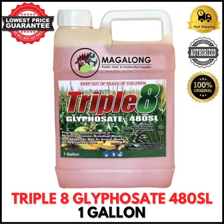 TRIPLE 8 HERBICIDE 480SL GLYPHOSATE - Like DEMOLITION X CLEAROUT ROUND ...