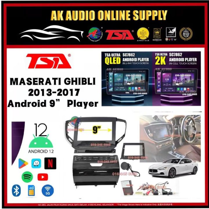 TSA MASERATI GHIBLI 2013 - 2017 Ultra Car 9'' inch Android Player New Model Series QLED /2K ...
