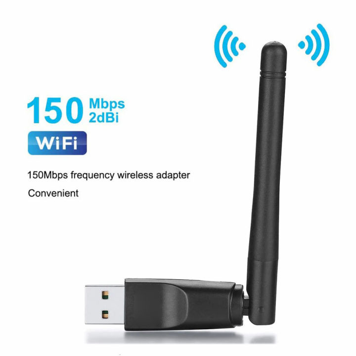 USB Dongle Wifi Wireless Adapter Receiver Komputer PC Laptop Set Top ...