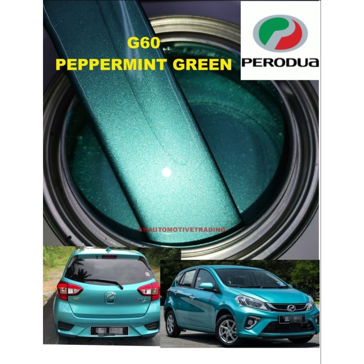 PERODUA G60 Peppermint Green/CAT BANCUH/2K PAINT/NEW MYVI | Lazada