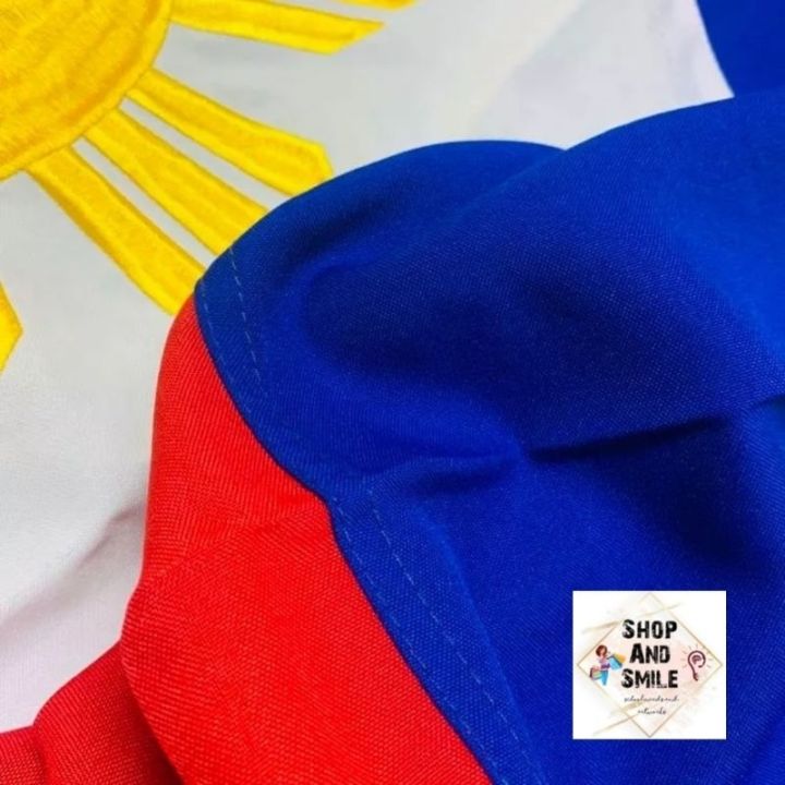 Philippine Flag FABRIC/EMBROIDERED 3ft x 5ft | Lazada PH