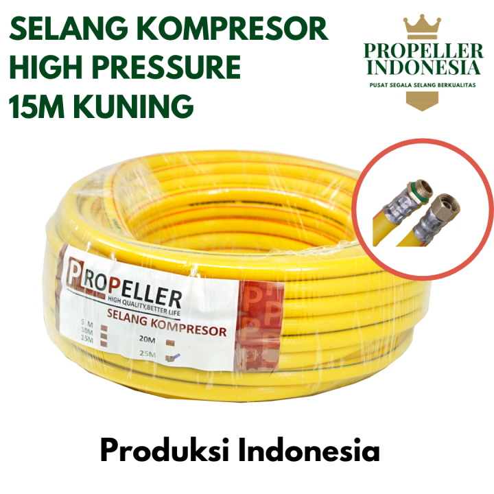 Paket Selang Kompresor Kuning 15M Selang Kompresor Angin Selang ...