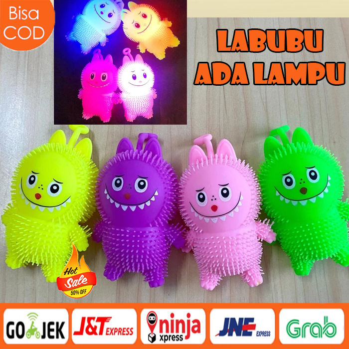 HC SNI Mainan Ubur Ubur Labubu Flashball Squishy LED Yoyo Ubur Ubur ...